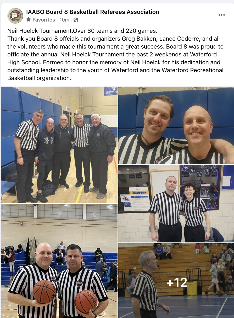 Take a look at the newest post from the IAABO, Board 8 Referees ...