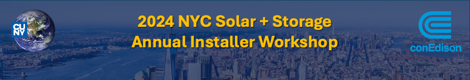 Presentations Now Available - NYC Solar and Storage Workshop
