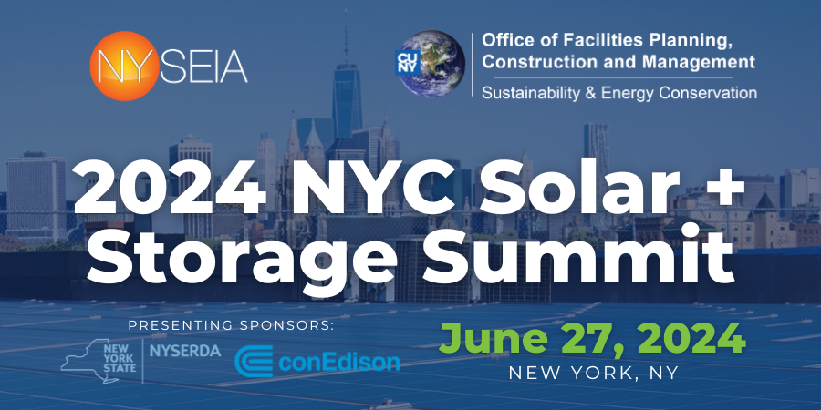 One Week to the 2024 NYC Solar+Storage Summit