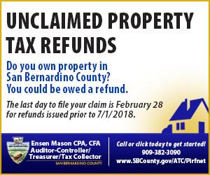 FOR IMMEDIATE RELEASE - Deadline to File Claim For Unclaimed Property Tax
