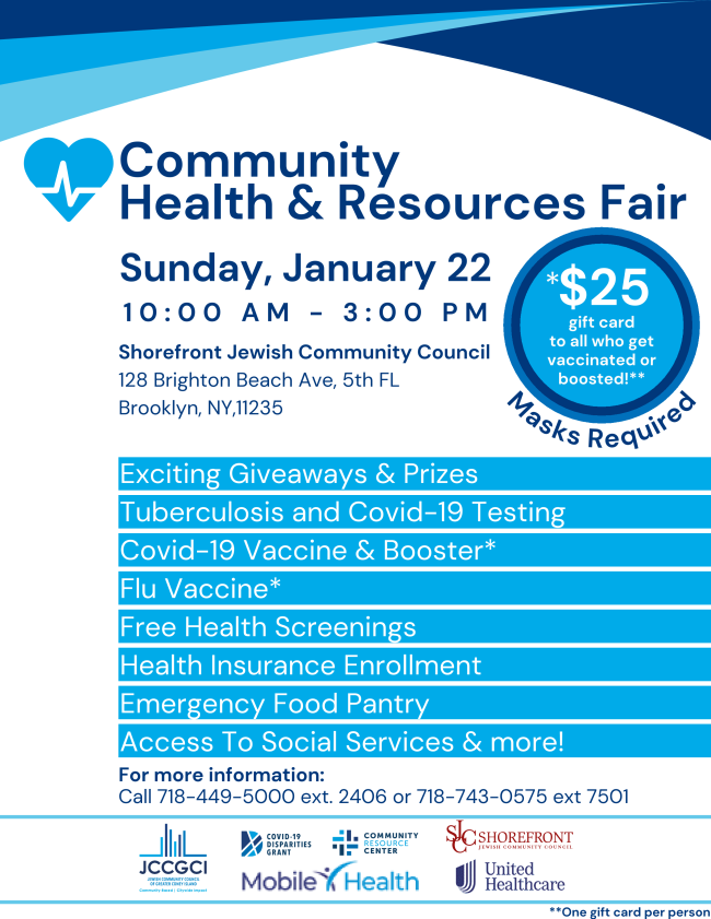 SUNDAY: HEALTH & RESOURCES FAIR