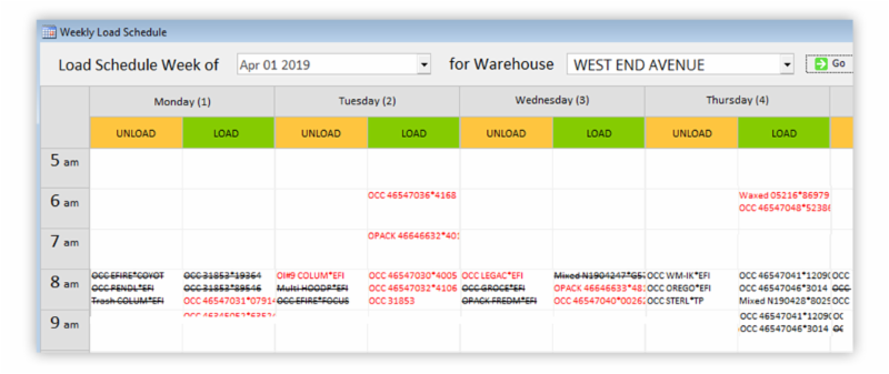 NEW CIETRADE WEEKLY LOAD SCHEDULE