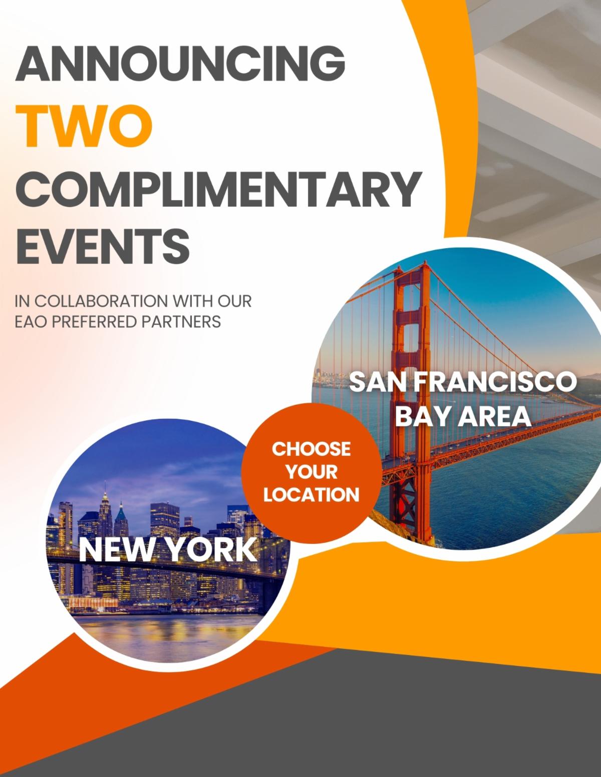 UPDATED** RSVP for Free Admin Pro Day Events! NY Mets Suite or SF Bay Area Yacht Club