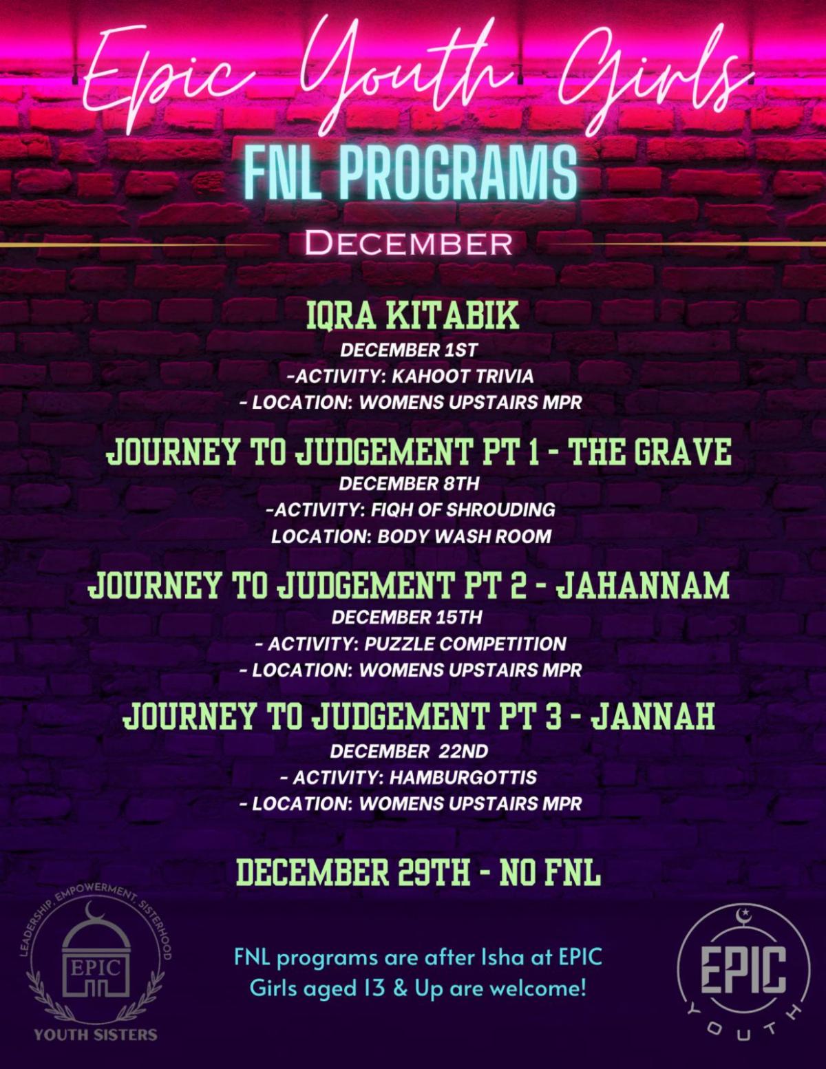 EPIC Friday Announcements 12/29/2023