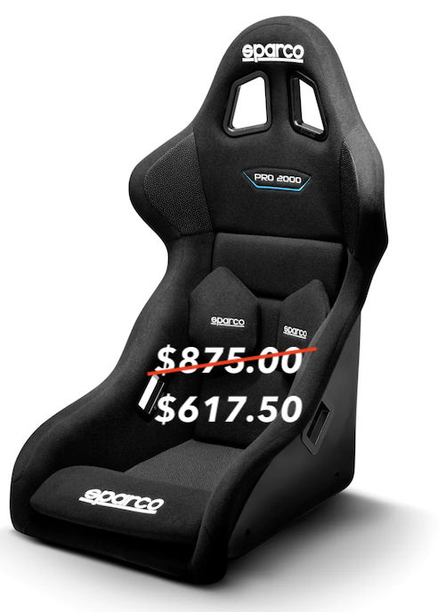 Race Seat Mega Sale - all remaining 2026-2027 Sparco, OMP, and Sabelt ...