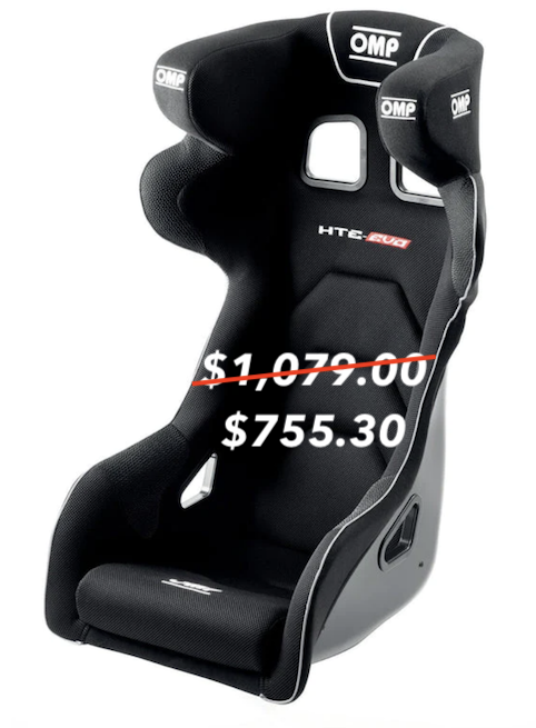 Race Seat Blow Out - all remaining 2026-2027 OMP, Sabelt and Cobra Race seats are up to 50% off ...