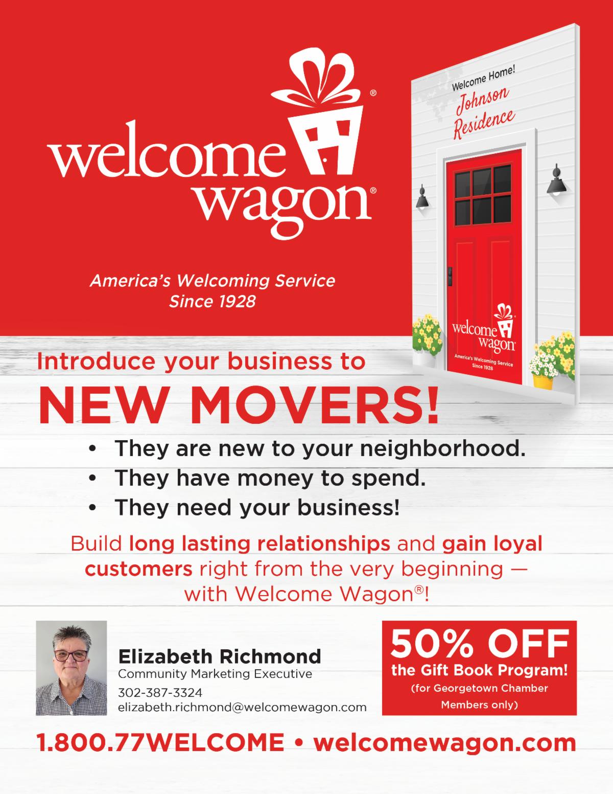 50% off welcome wagon for members