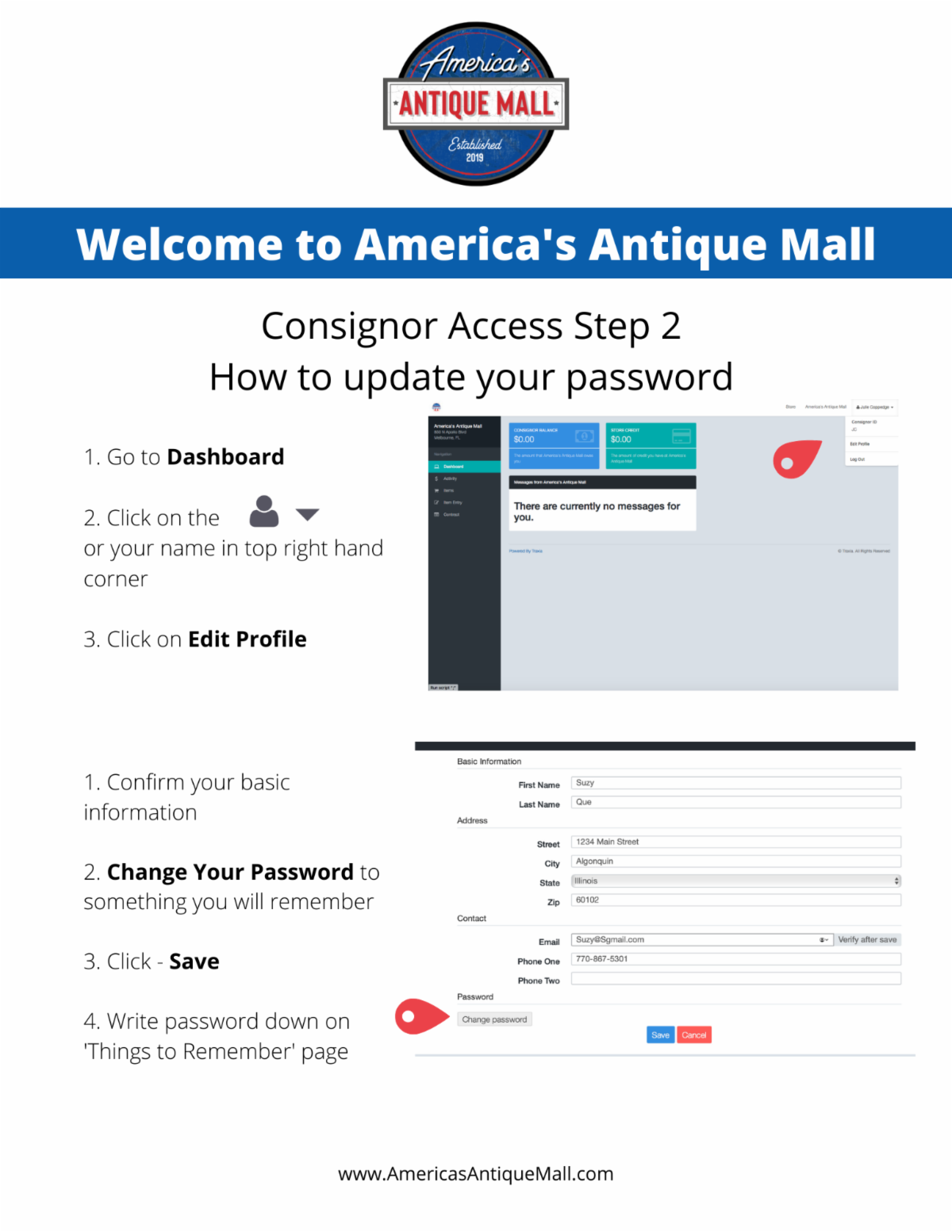 Vendor Consignor Access Information