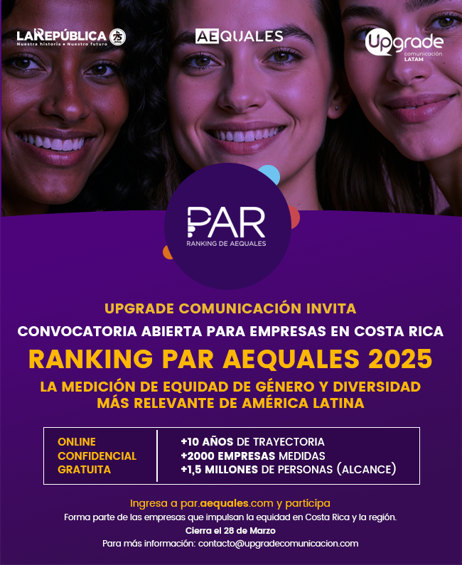 RANKING PAR 2025 - OPORTUNIDAD ÚNICA PARA EMPRESAS CON EQUIDAD EN COSTA RICA
