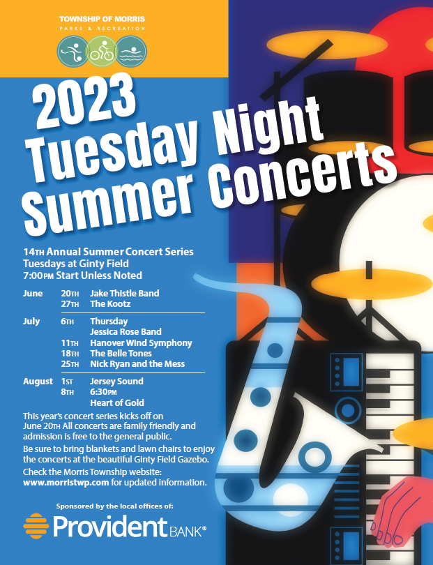 2023 Summer Concert Series at Morris Township's Ginty Gazebo
