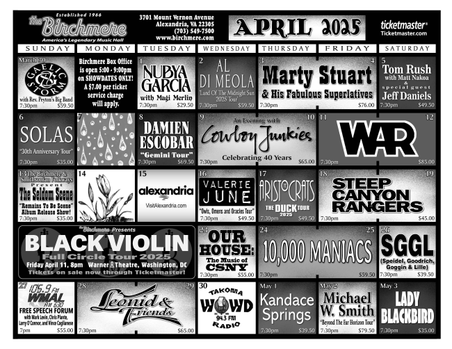 The Birchmere Semi Weekly - April 15, 2025
