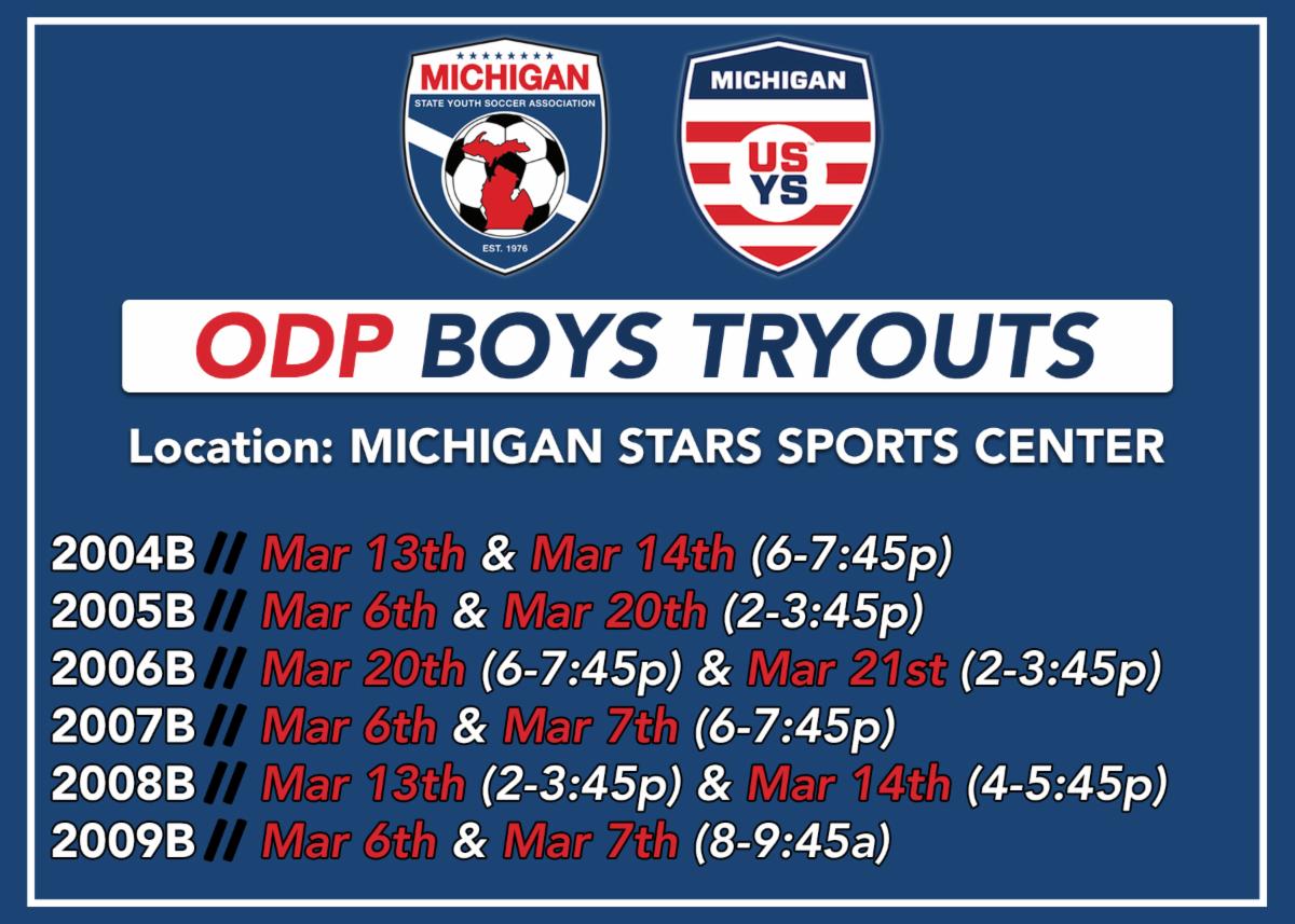 Updated ODP Dates, Times, and Schedule