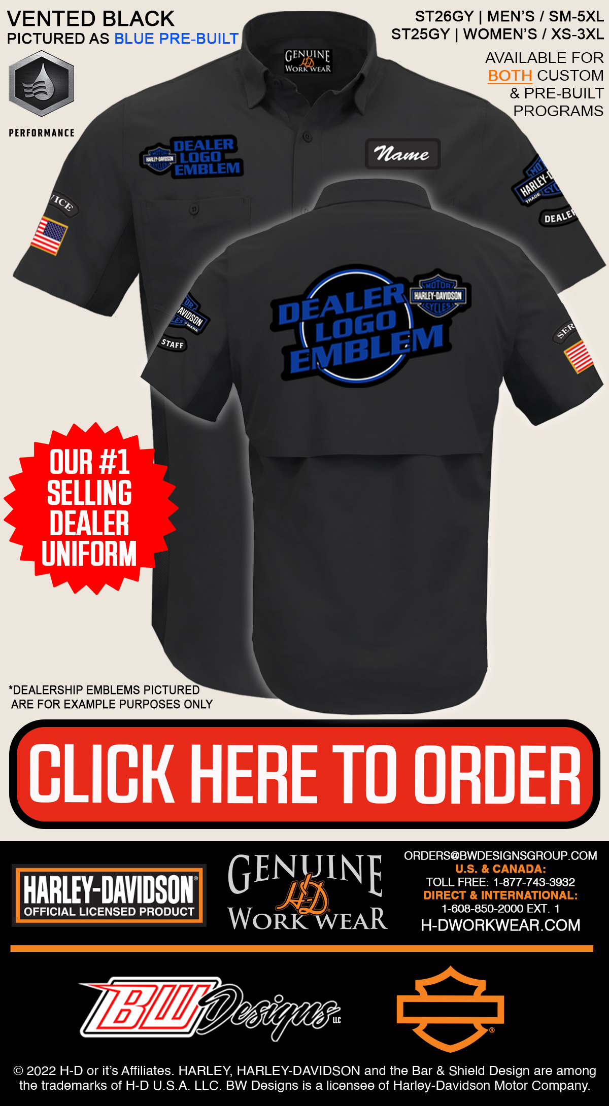 GET READY FOR SUMMER! Our VENTED Performance Dealer Uniform is the ...