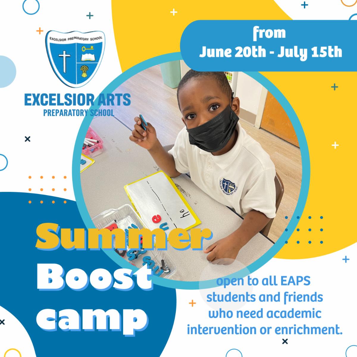 Excelsior Summer Boost camp from June 20th - July 15th