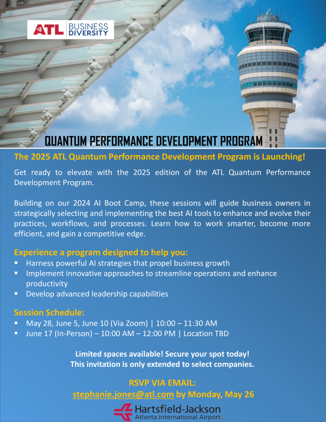 A SPECIAL INVITATION ! | 2025 ATL Quantum Performance Development ...