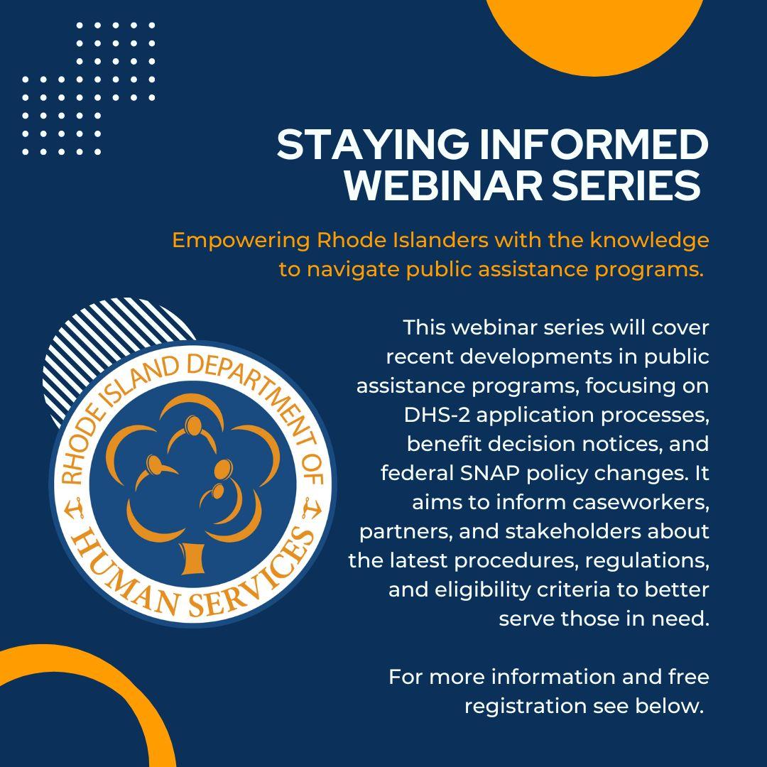 Upcoming Webinar for DHS Community Partners: Staying Informed