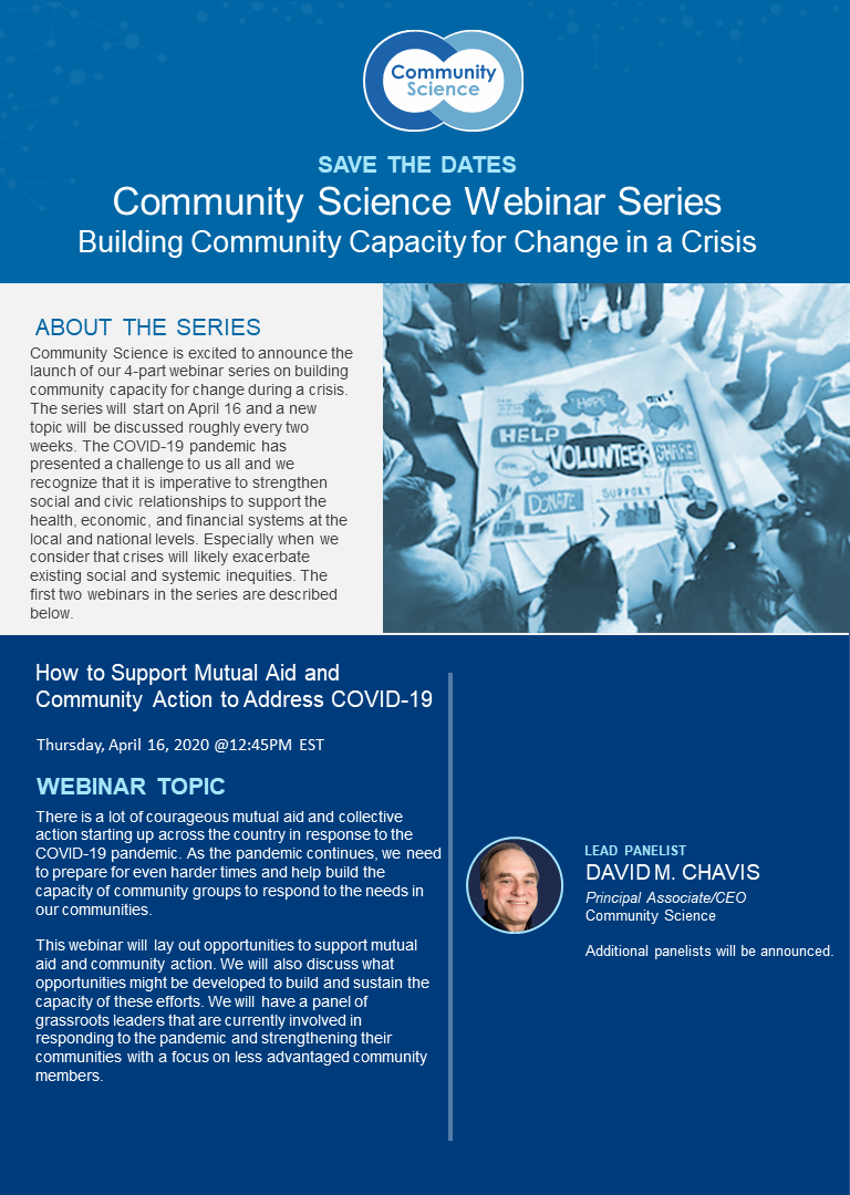 Community Science Webinar Series Announcement