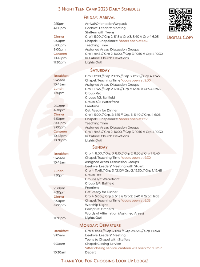 Amplify Summer Camp Reminders