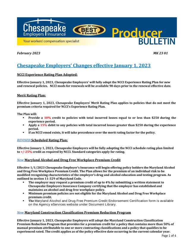 Announcing 2023 Rates and Pricing Tier Guideline Modifications for ...