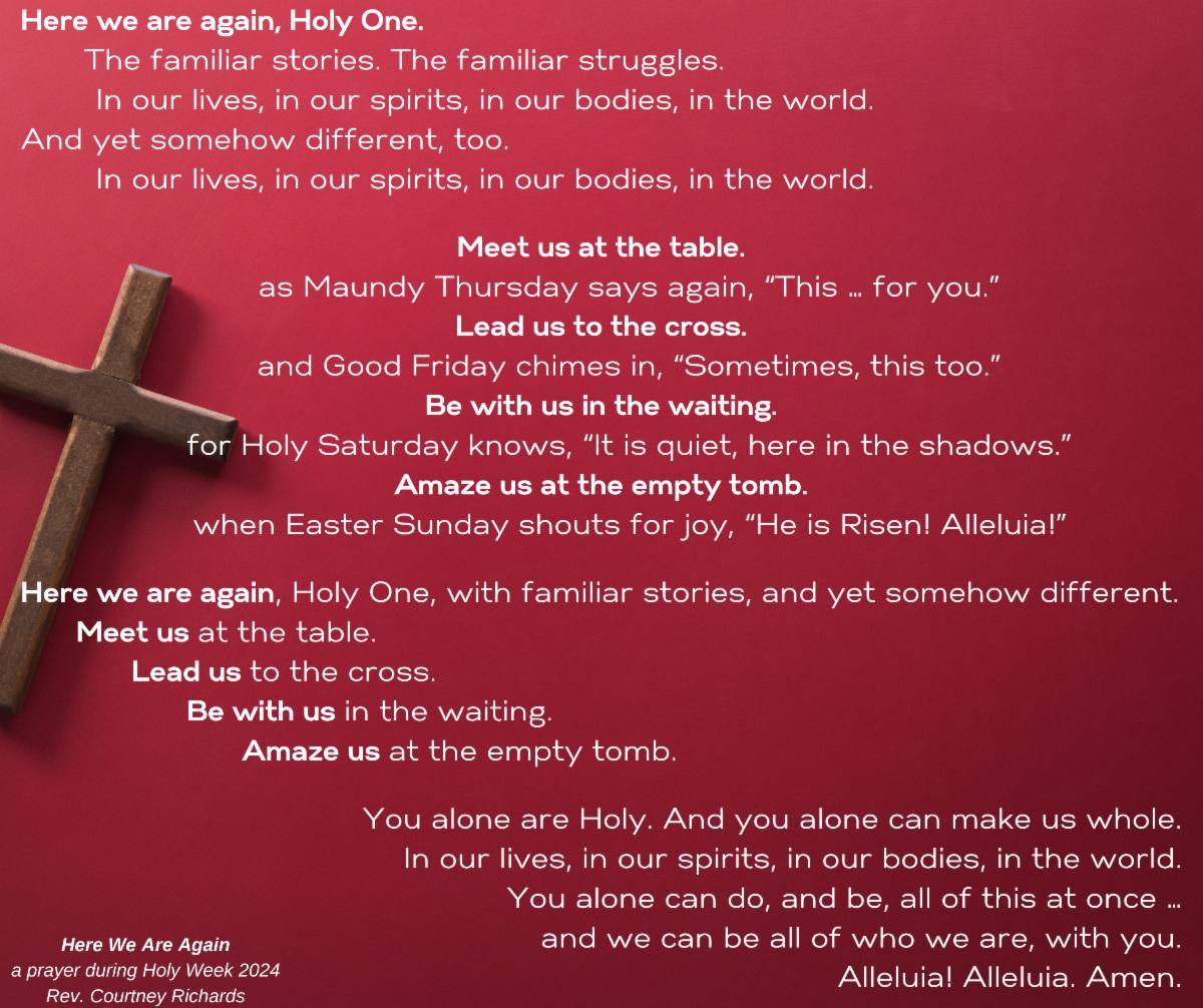 A Holy Week meditation from Chalice Press