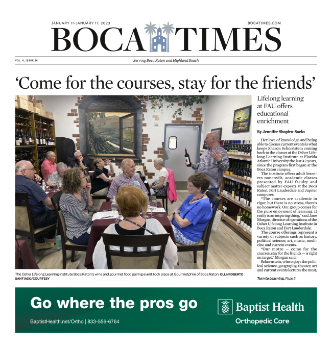 February 2023 Osher Lifelong Learning Institute Boca Raton E-Newsletter