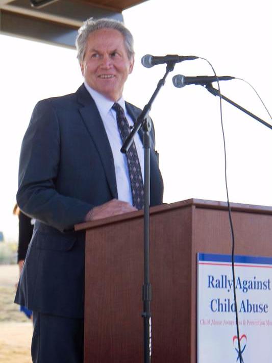 17th Judicial District Chief Judge Patrick Murphy speaks at the Rally.
