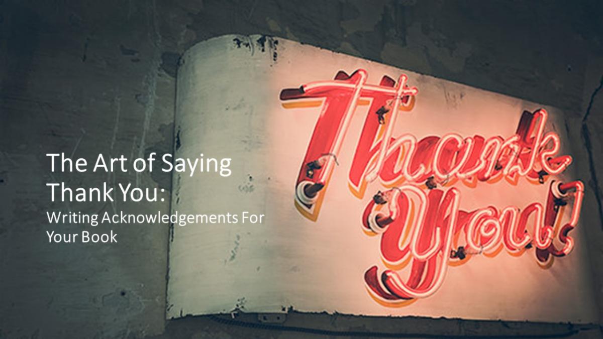 Saying thank you to your tribe