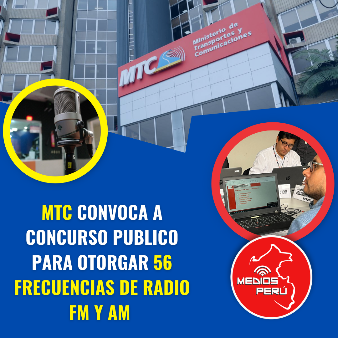 MTC CONVOCA A NUEVO CONCURSO PÚBLICO