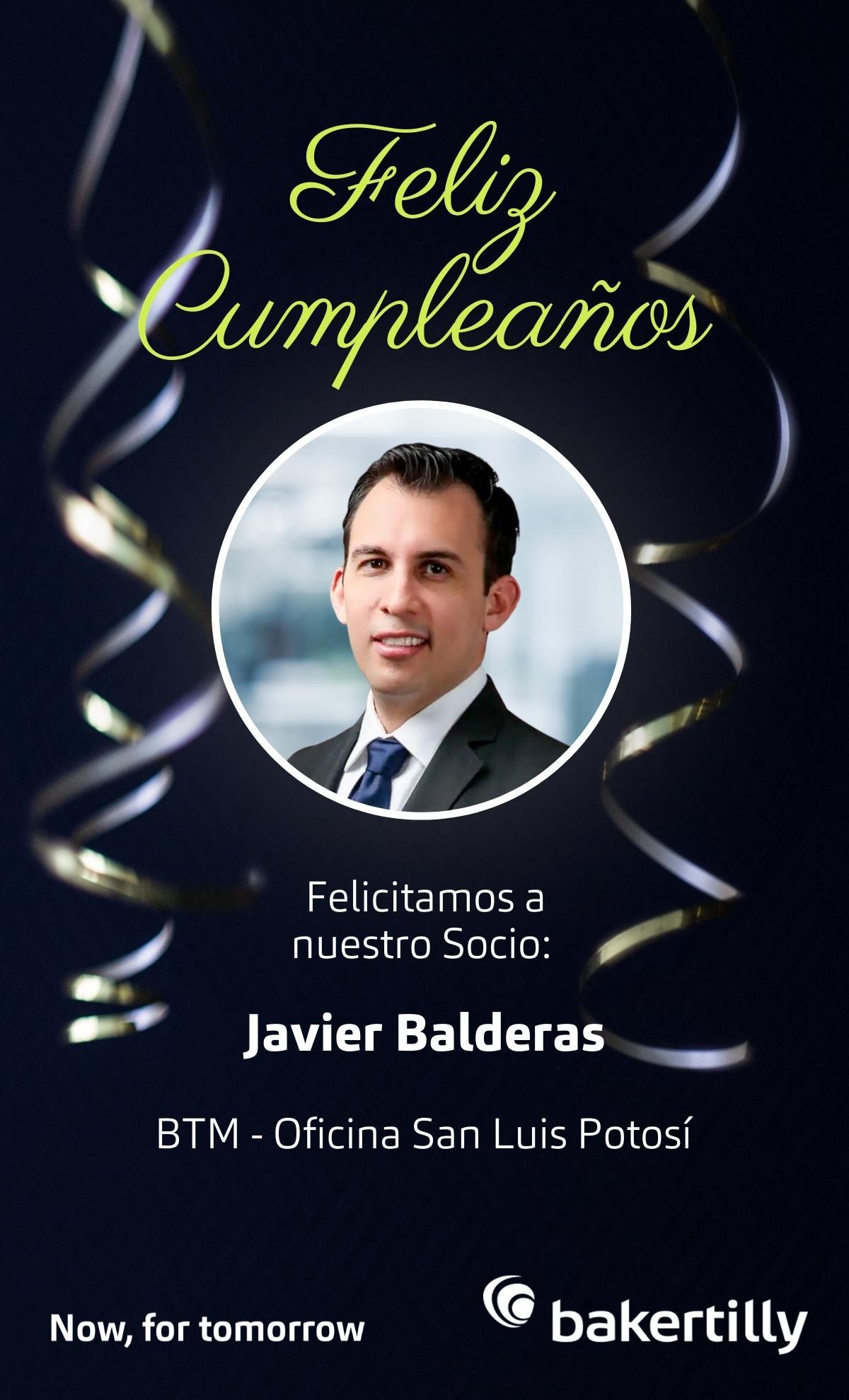 🎉 ¡Feliz cumpleaños Javier Balderas!