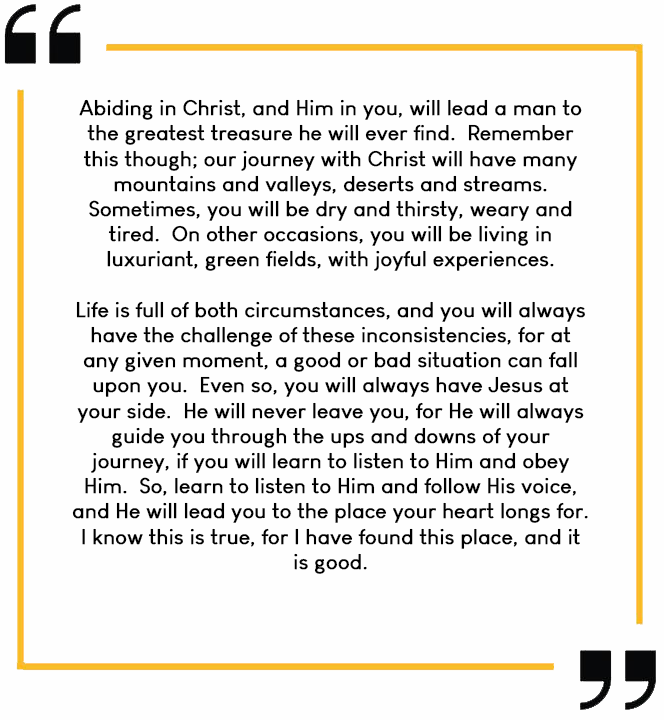 Abide: + Powerful Quote from Compelled by Grace