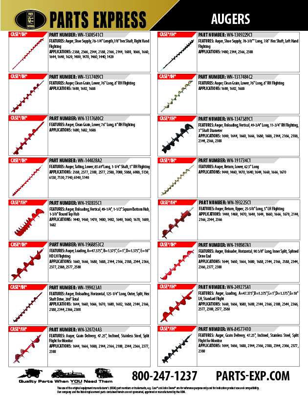 Take a look at the Augers we have in stock!