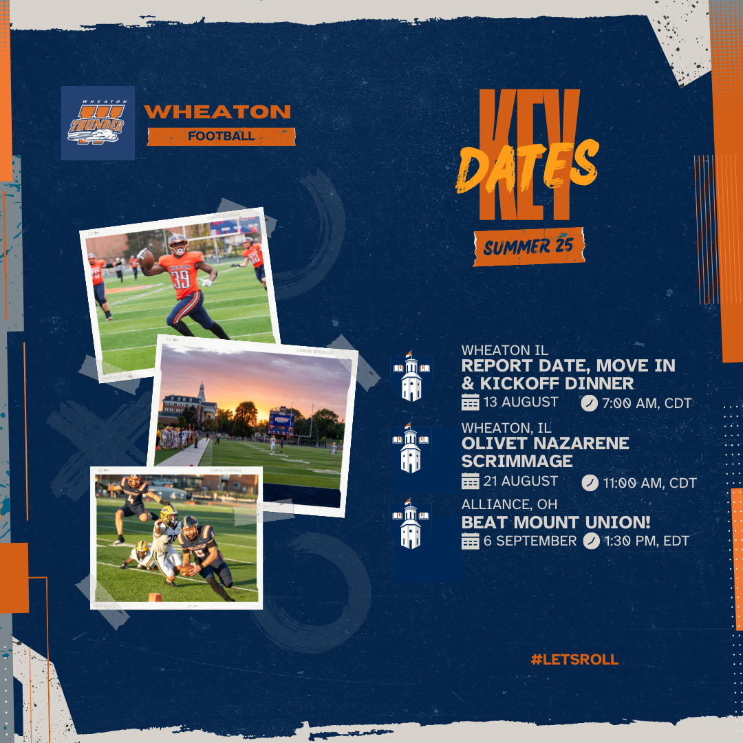 Wheaton Football Report Day Details