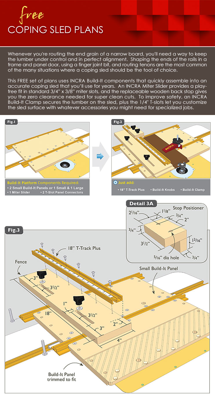 FREE INCRA Sled Plans plus NEW Tool Setting Gauges