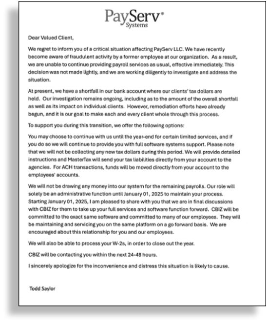 NY Payroll Service Sues ADP | PayServ Systems Lawsuit Exhibit B | And More