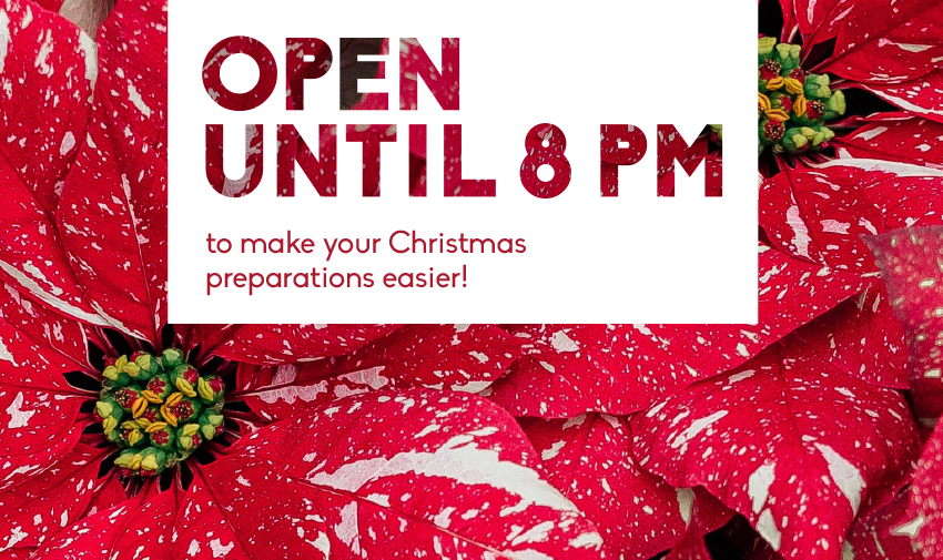 Now open until 8:00 PM, Monday – Friday