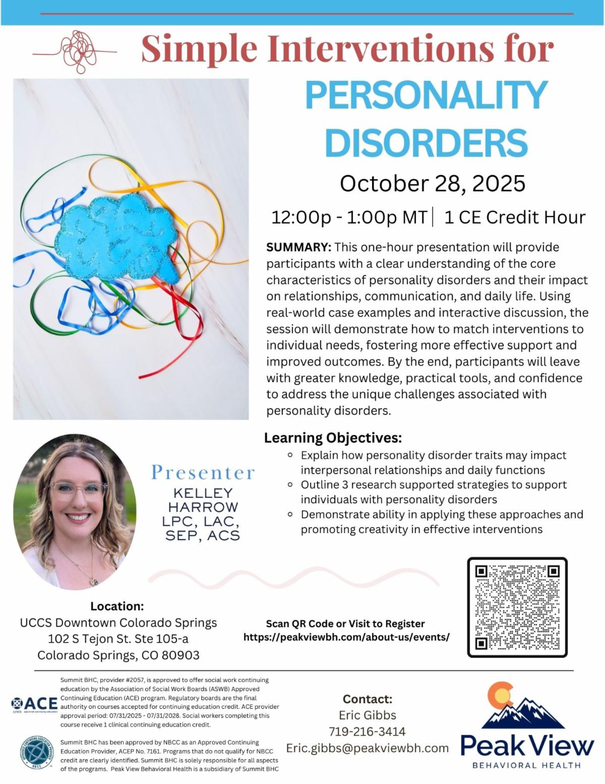 Simple Interventions for Personality Disorders