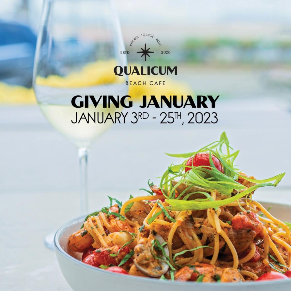 QB Cafe Giving January Half Price Pasta Food Drive