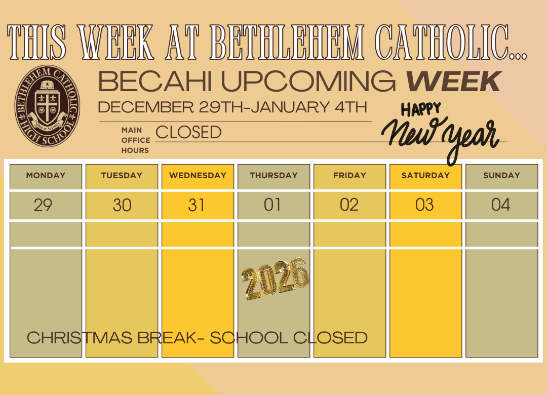 Becahi Weekly Newsletter- December 28, 2025