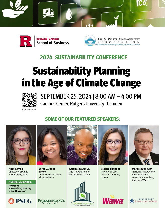 AWMA NCNJ & Rutgers-Camden Conference: Sustainability Planning in the ...