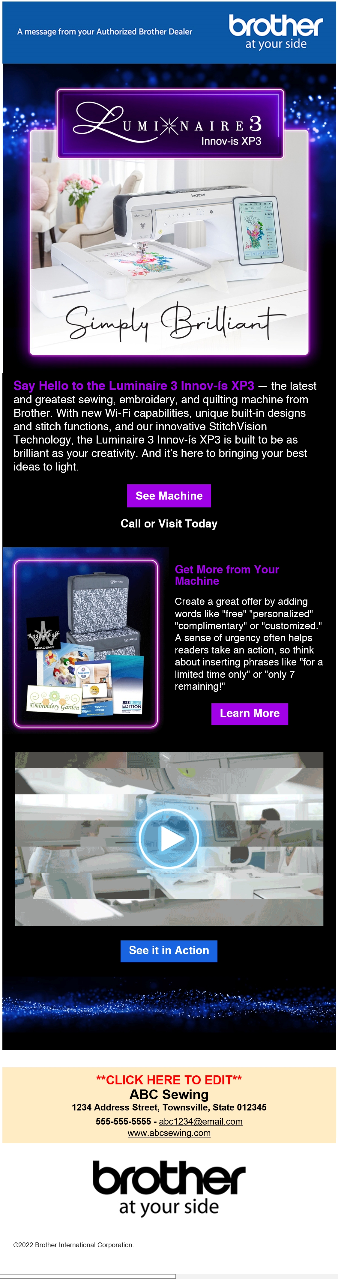 Brother Template Available Now