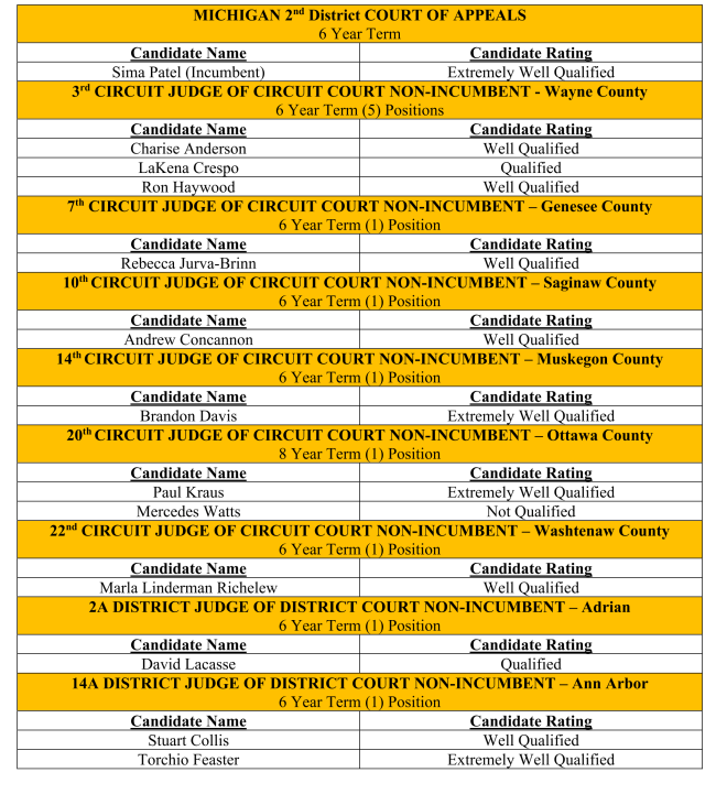 Judicial Ratings: Information You Can Use When Voting