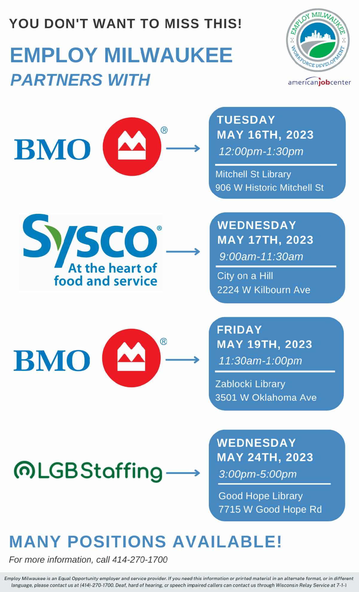 Weekly Workforce Opportunities