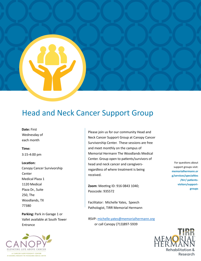 Next Week at Canopy Cancer Survivorship Center