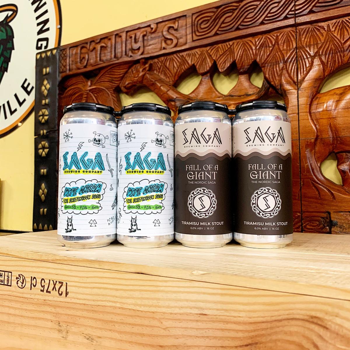 SAGA BREWING COMPANY ON THE SHELF | ONLINE/CURBSIDE ORDERING AVAILABLE