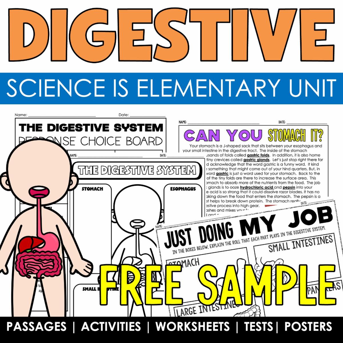 Free Digestive System Unit Sample Pack