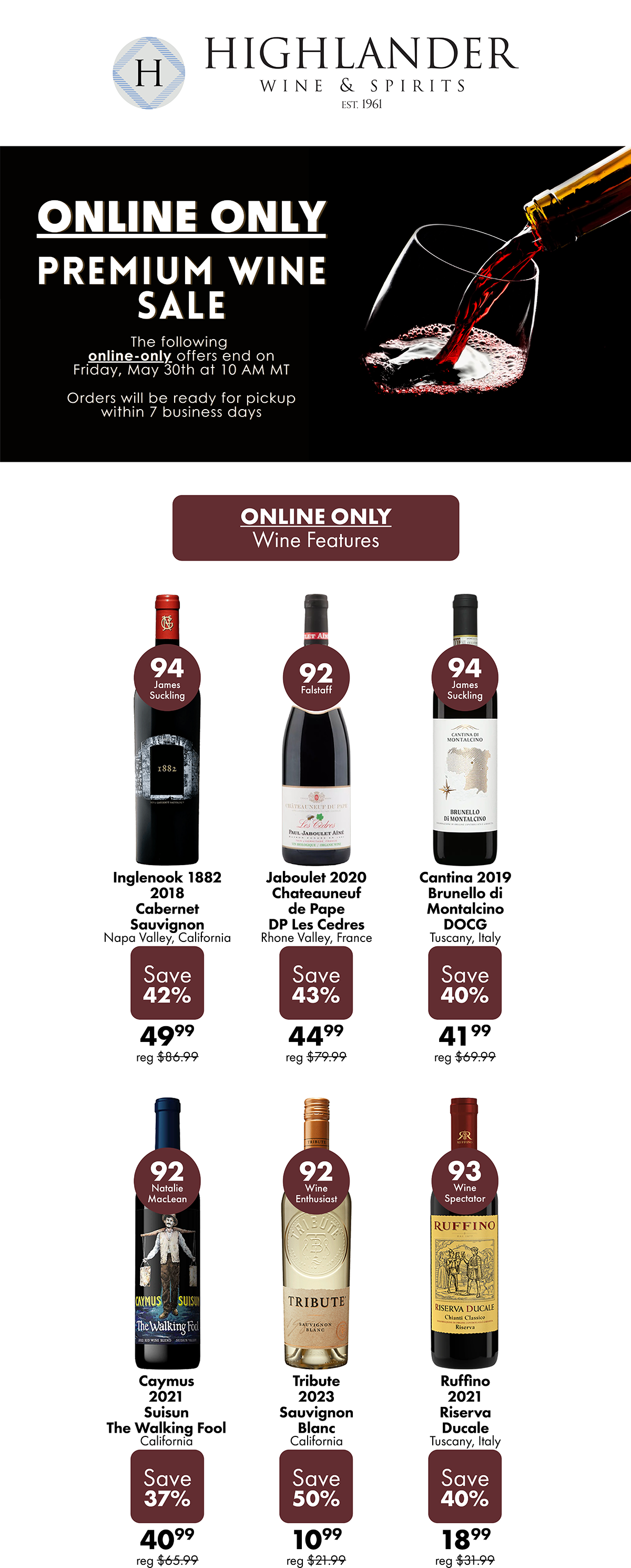 Premium Wine Sale - Save Up To 50% on Highly Rated Wine & Spirits!