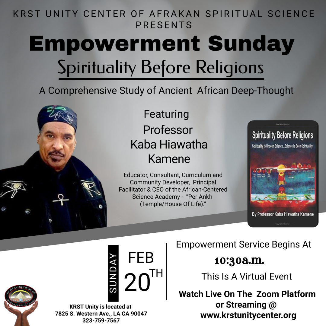 Welcomes Special Guest - Professor Kaba Hiawatha Kamene