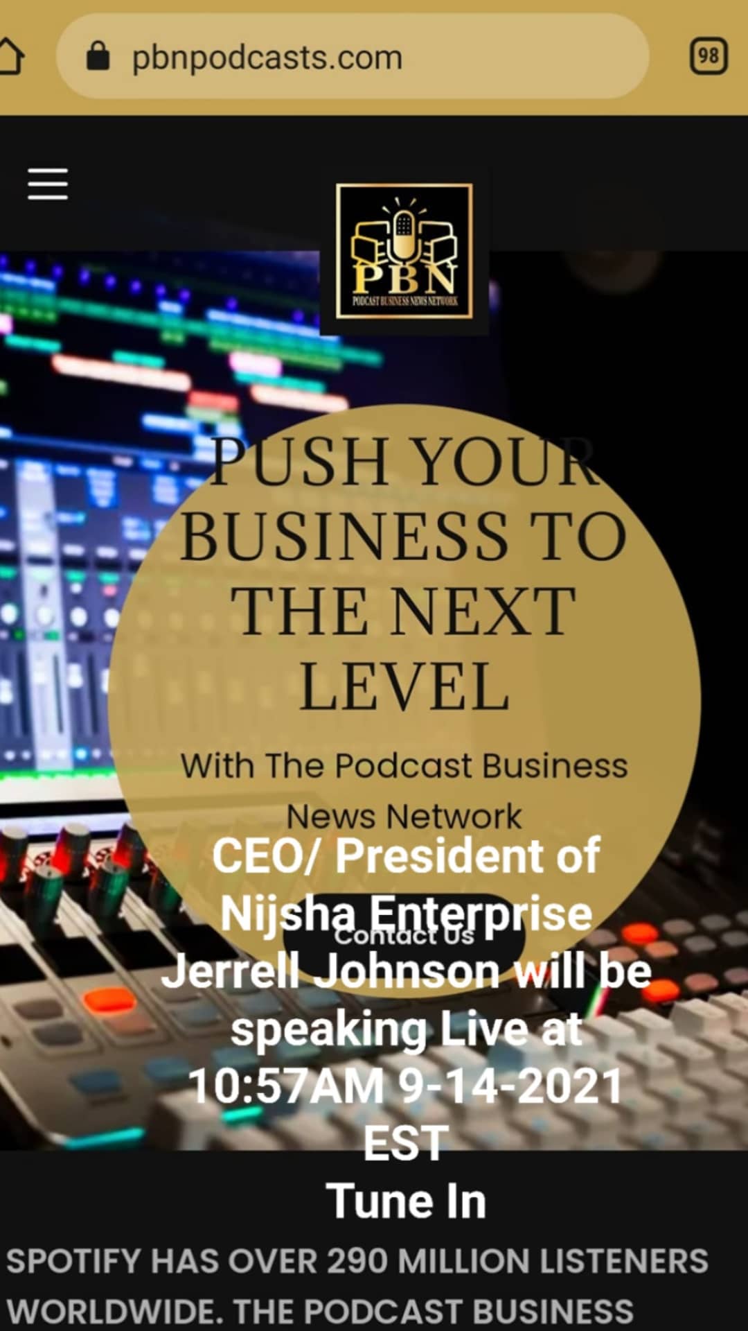 Jerrell Johnson President / CEO of Nijsha Enterprise getting ready for ...