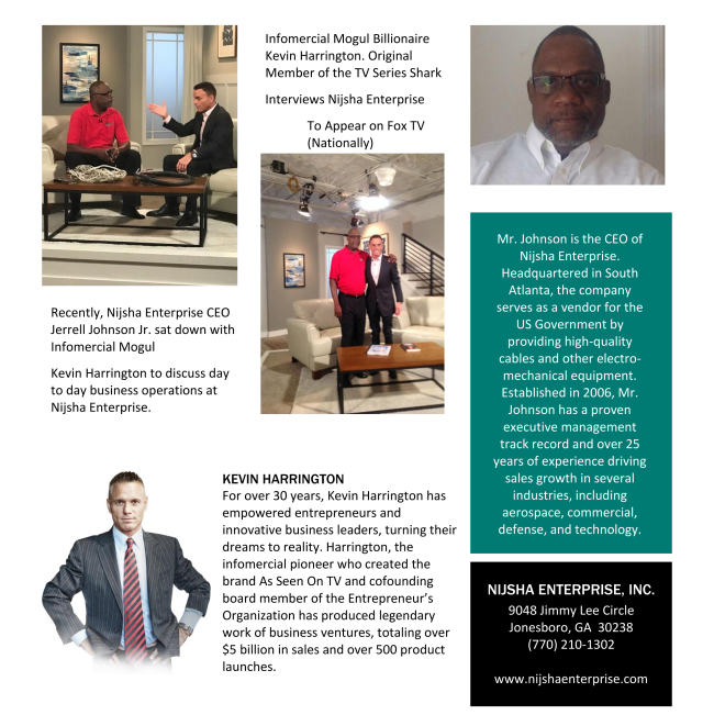 Jerrell Johnson President / CEO of Nijsha Enterprise getting ready for ...