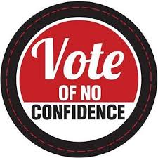 What is the impact of a 'no confidence' vote?